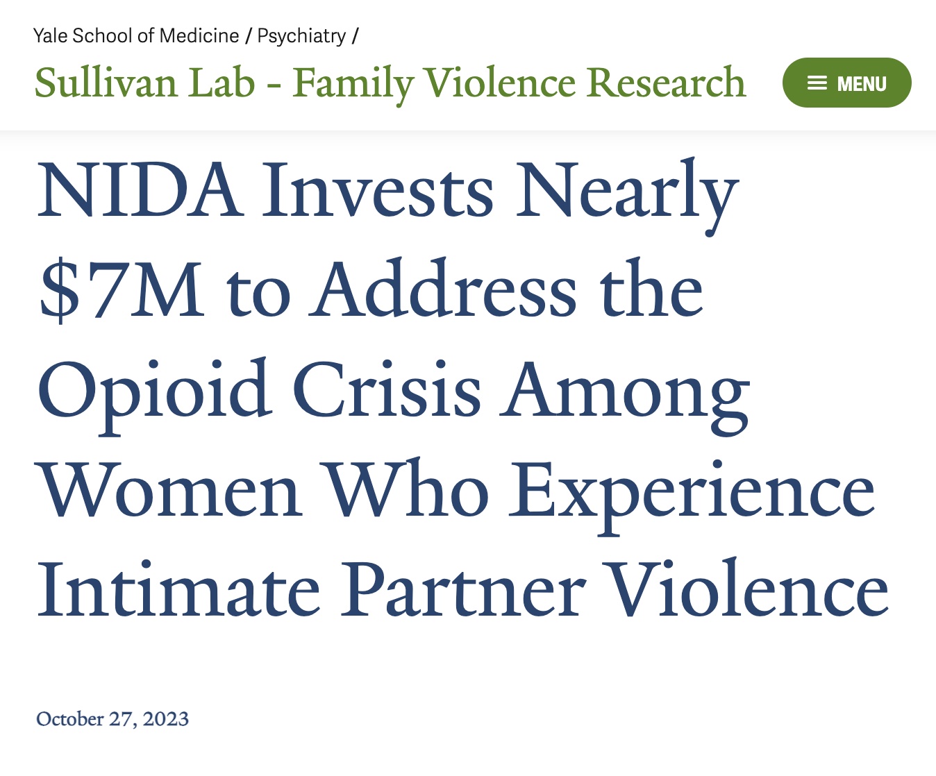 NIDA Invests Nearly $7M to Address the Opioid Crisis Among Women Who ...